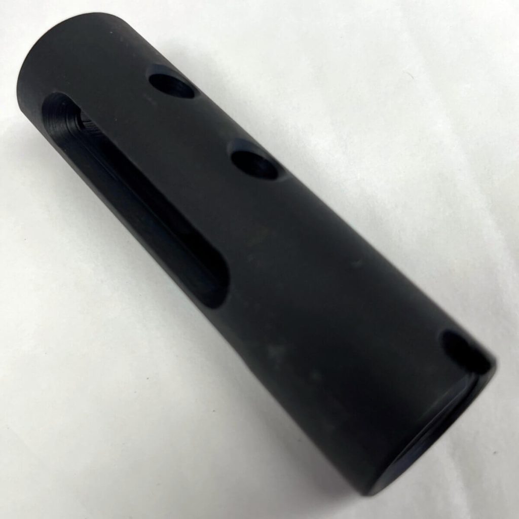 Slotted Muzzle Brake 14 x 1 LH thread made from 4140 prehard steel and ...